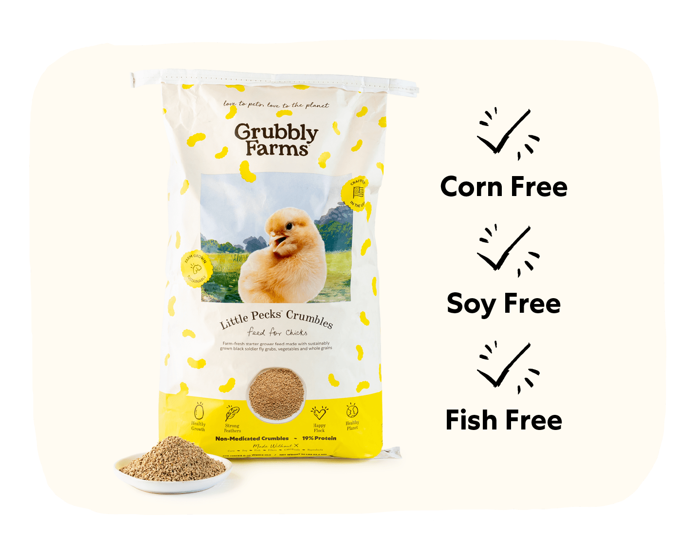 Little Pecks Chick Feed: Starter Grower Chicken Feed (0-20 Weeks)