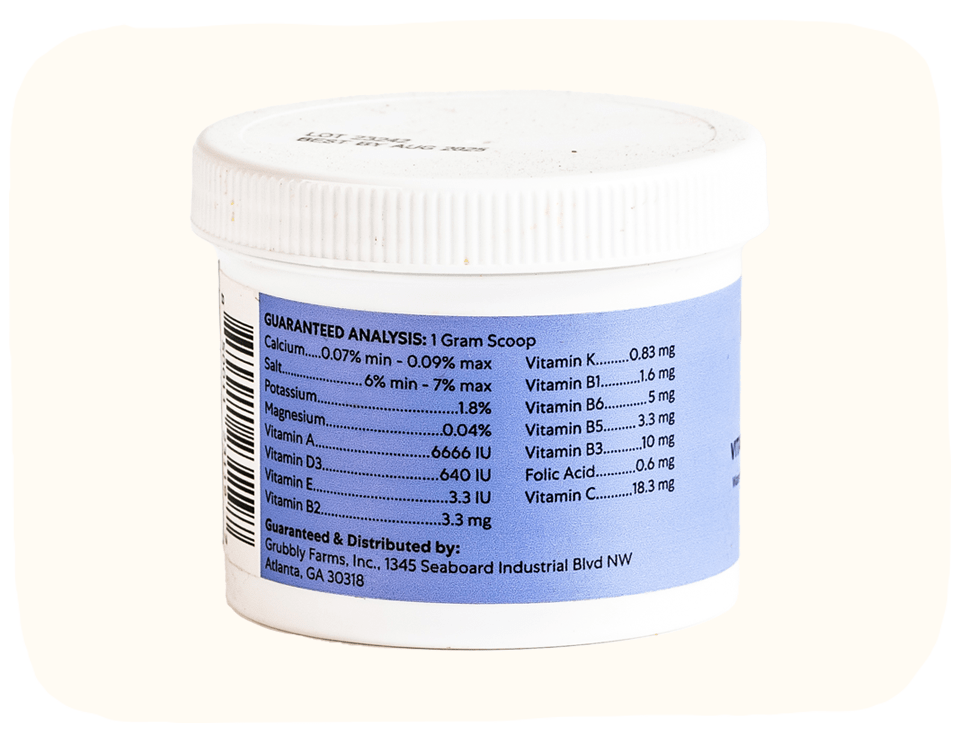 Chicken Vitamin & Electrolyte Supplement (Water Additive) | Grubbly Farms